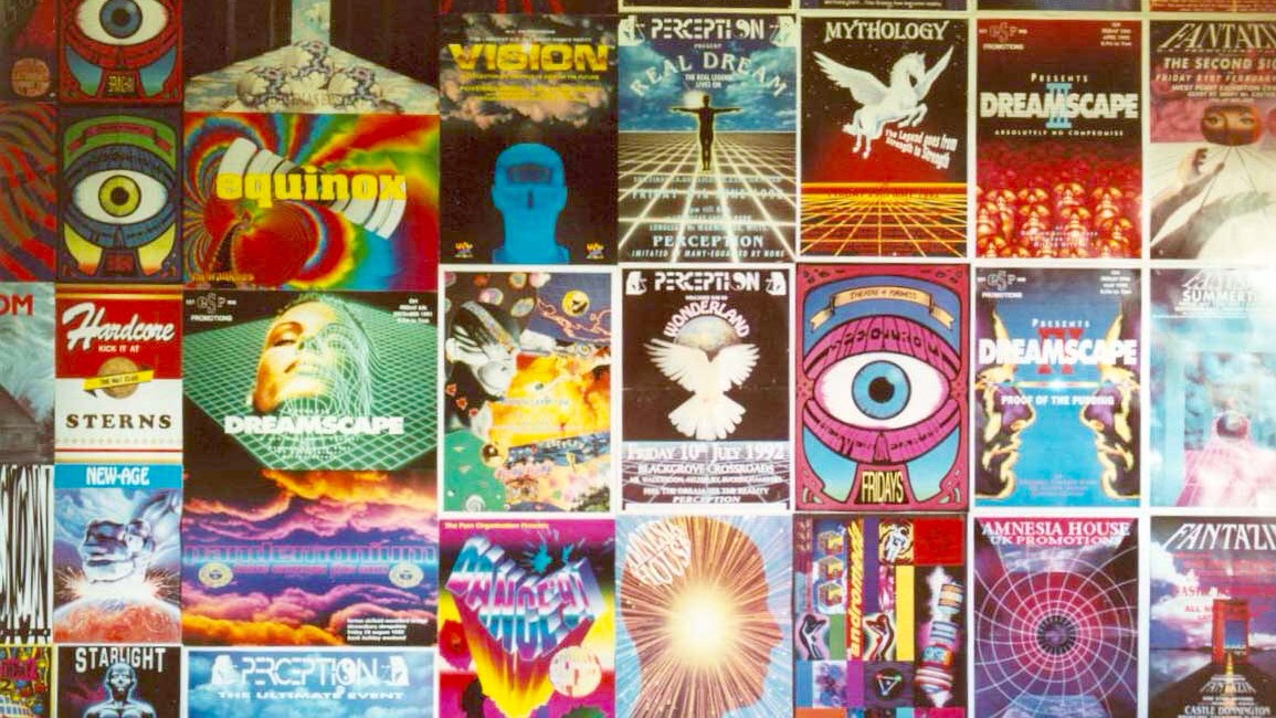 Are OldSkool Rave Flyers bedroom art or an unsightly mess